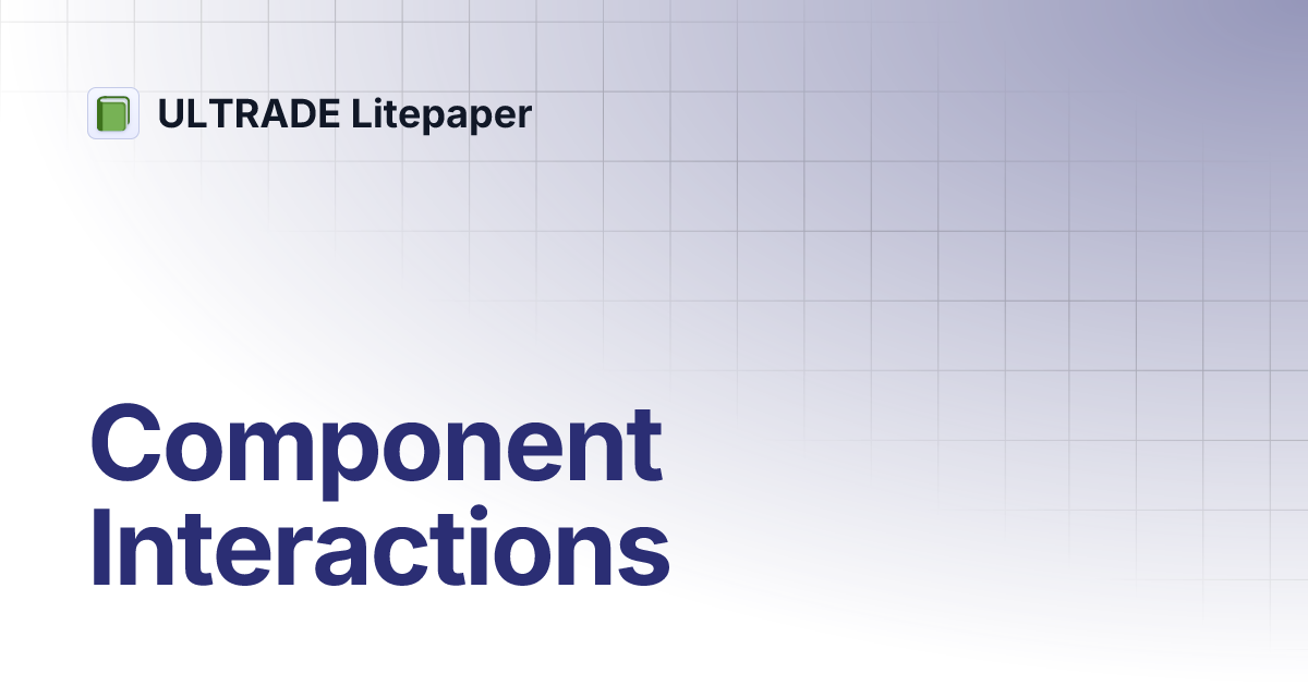 Component Interactions | ULTRADE Litepaper